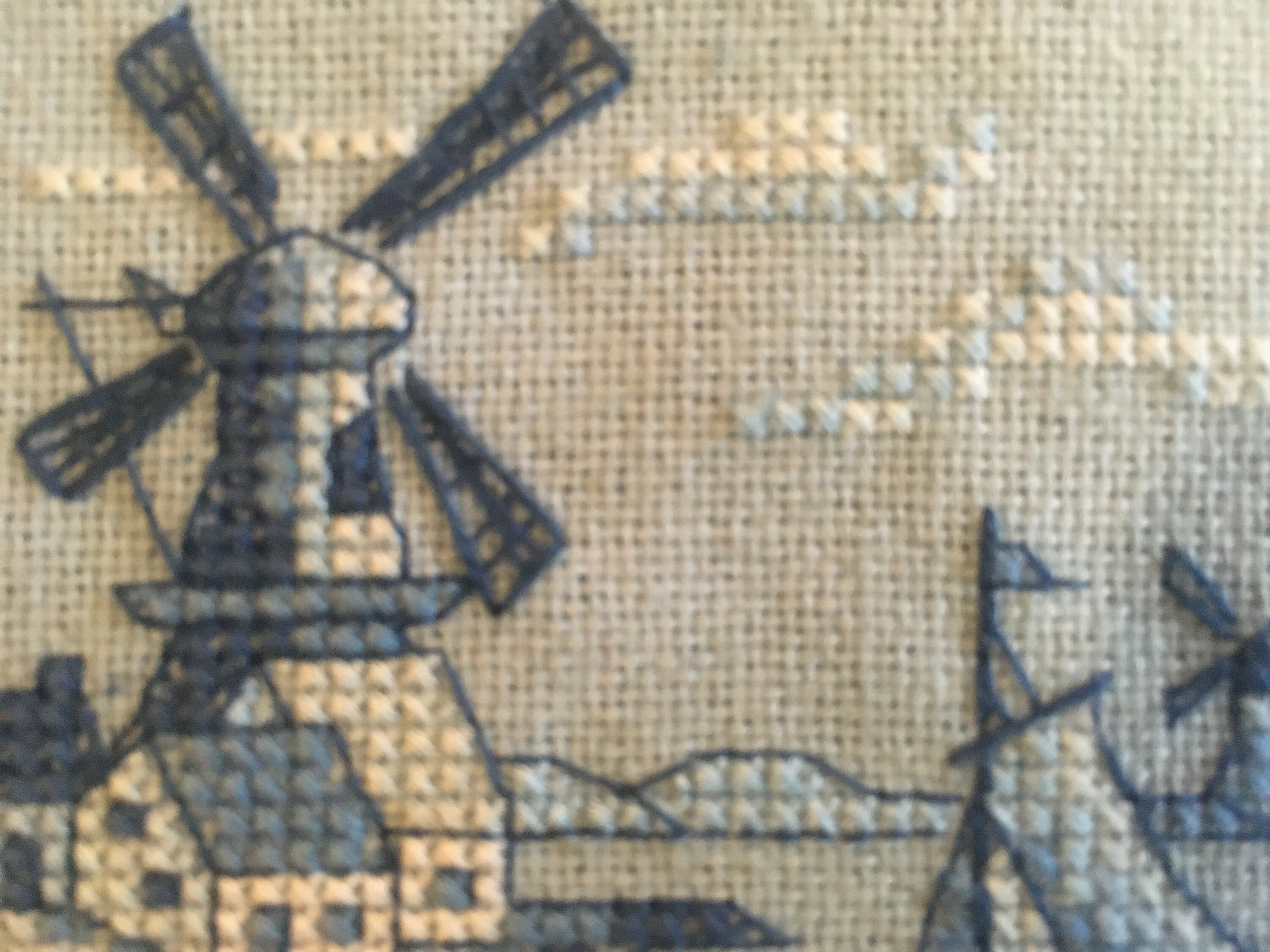 Windmills - Finished Cross Stitch - Etsy