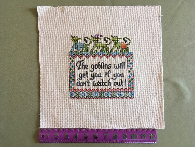 Goblins - Finished Cross Stitch - Etsy