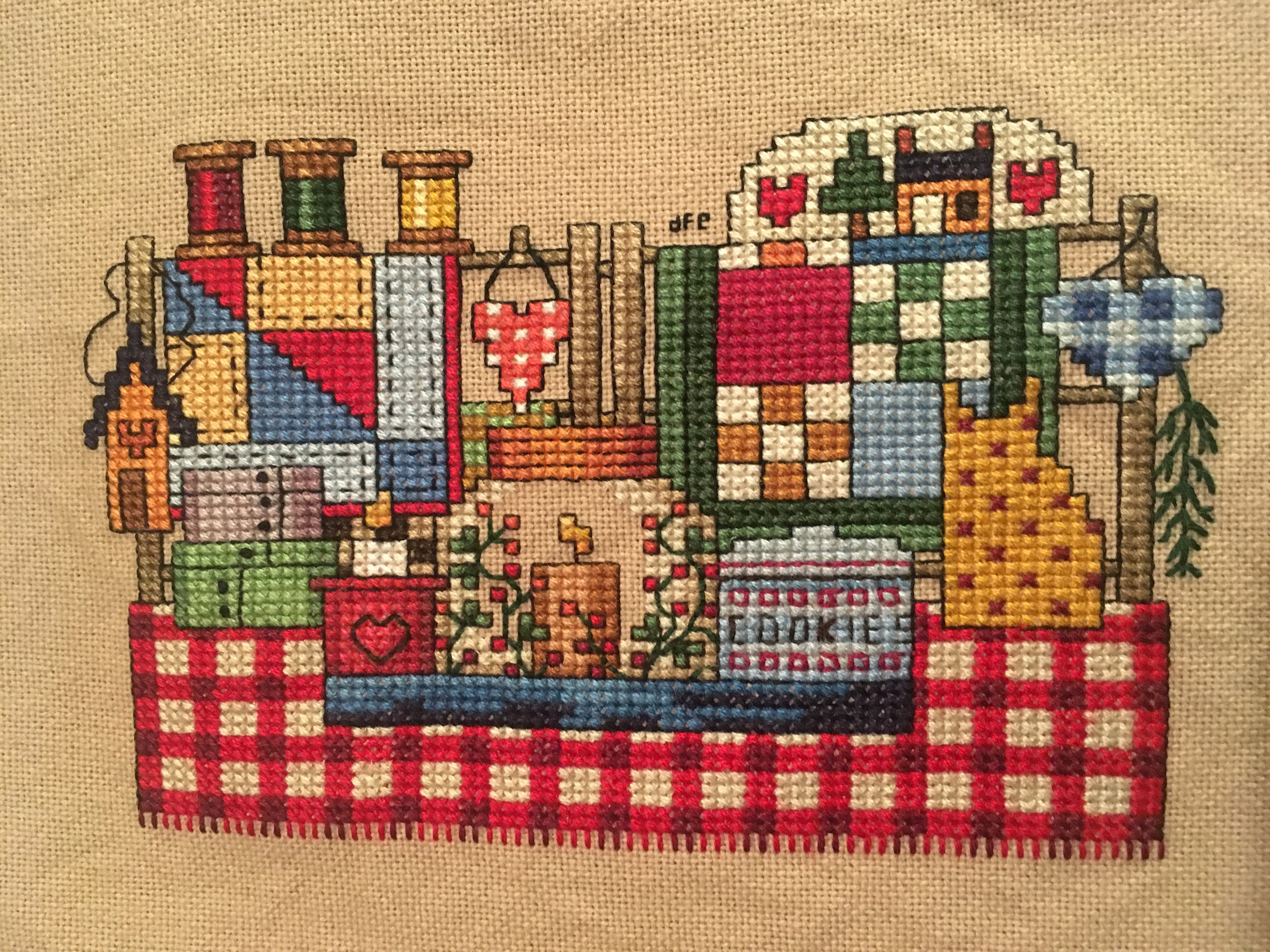 Cupboard - Finished Cross Stitch - Etsy