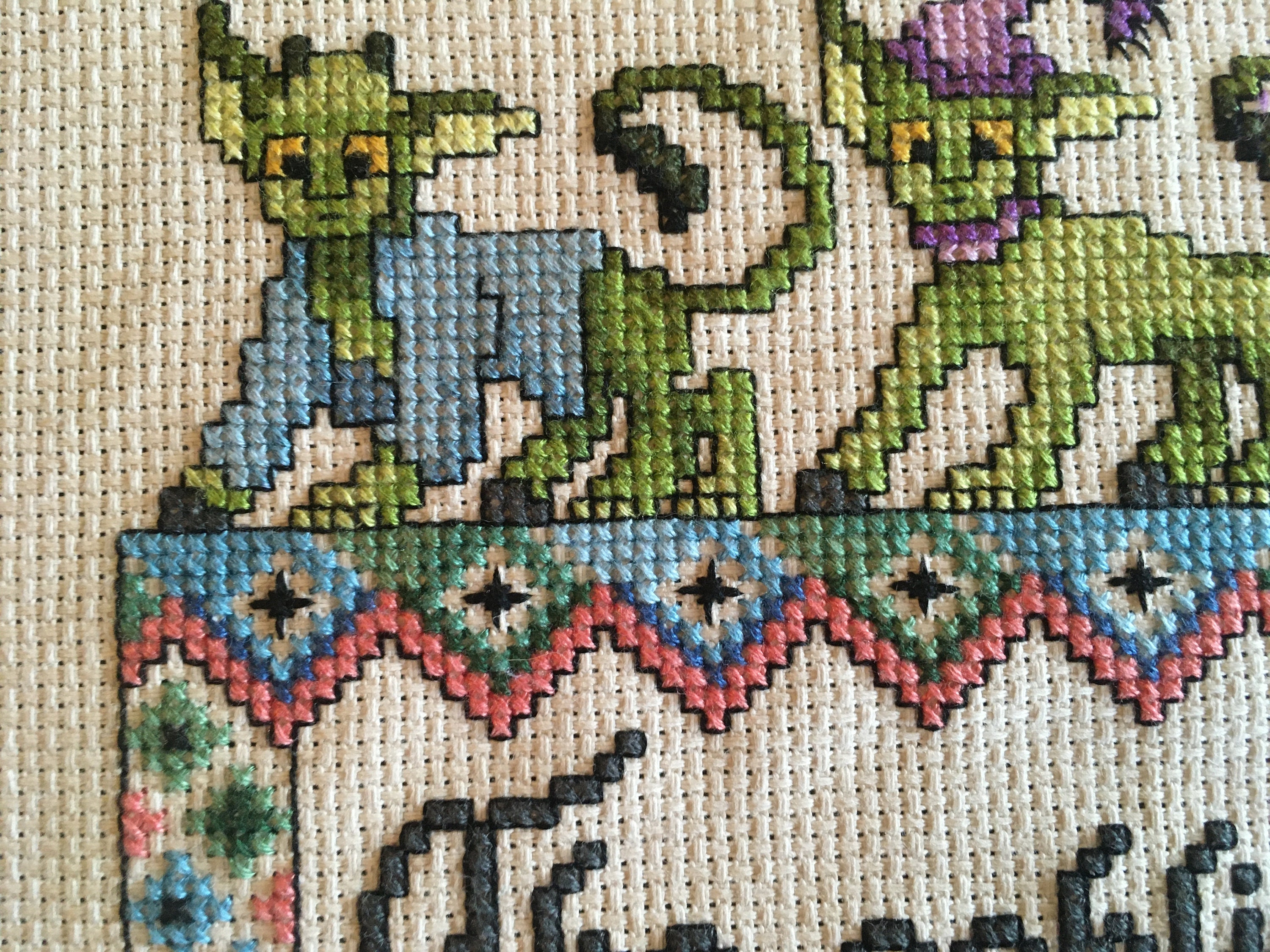 Goblins Finished Cross Stitch - Etsy UK