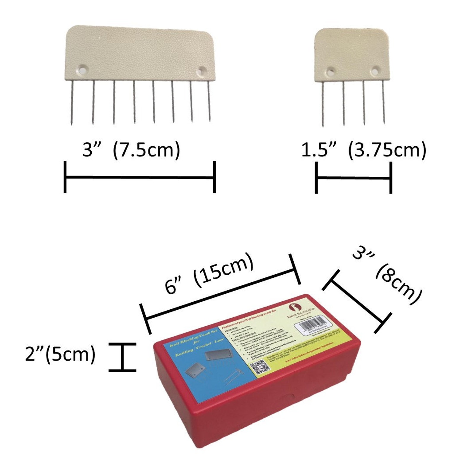 Knit Blocking Comb Set (25 Combs) for Blocking Knitting, Crochet, Lace ...