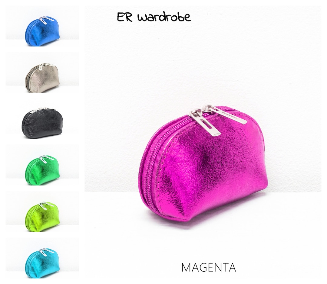 Leather Metallic Small Coin Purse Ladies Pouch Soft and Shiny Purse - Etsy