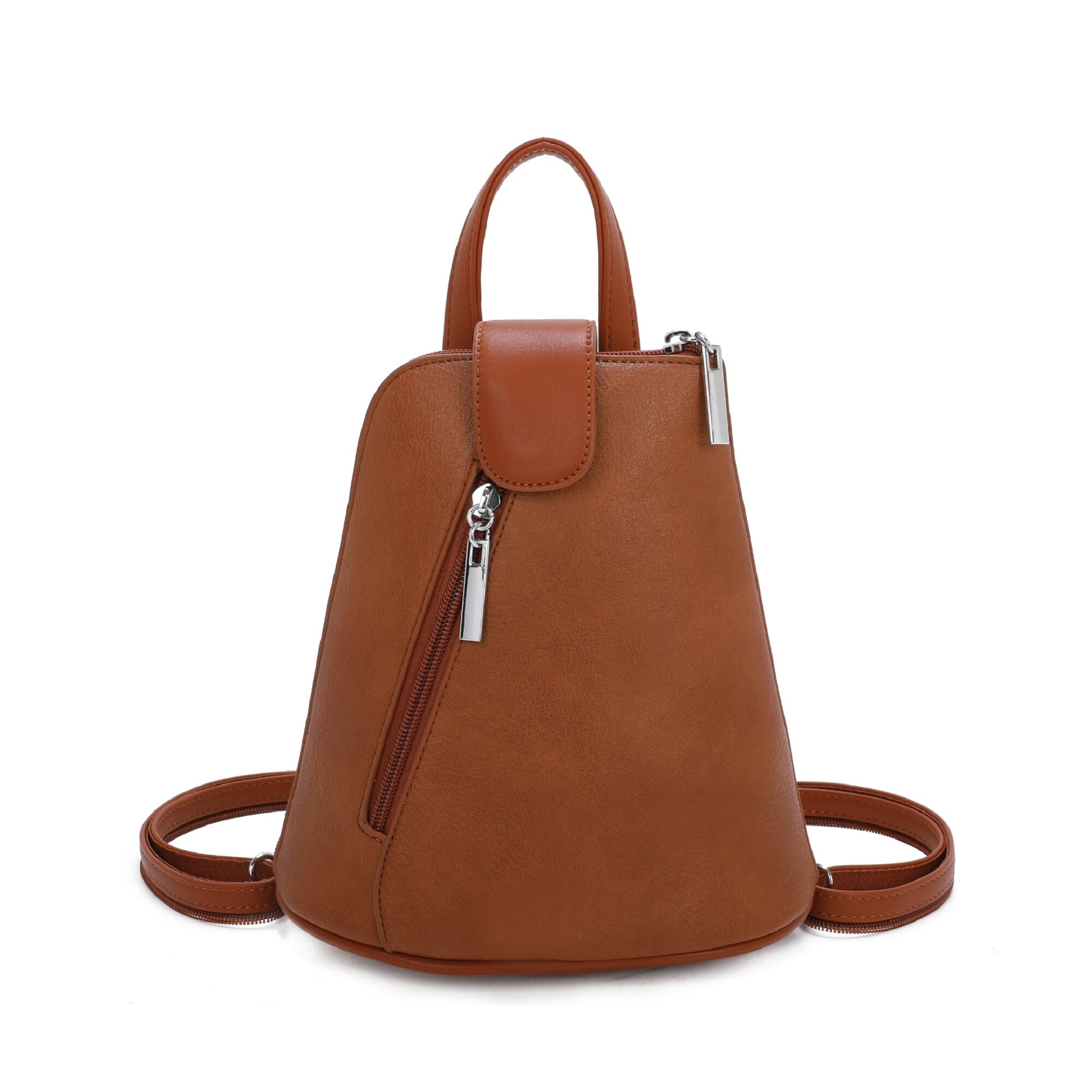 Ladies Small Triangular Flap Zipped Grab Handle Backpack Girls - Etsy