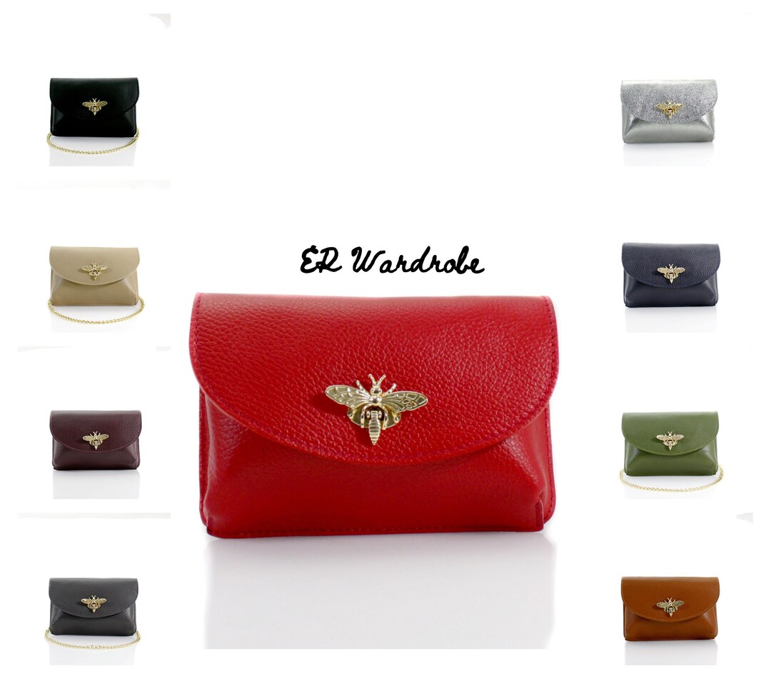 Mini Leather Bee Purse/crossbody Long Chain Bag/party Bee Bag/evening ...