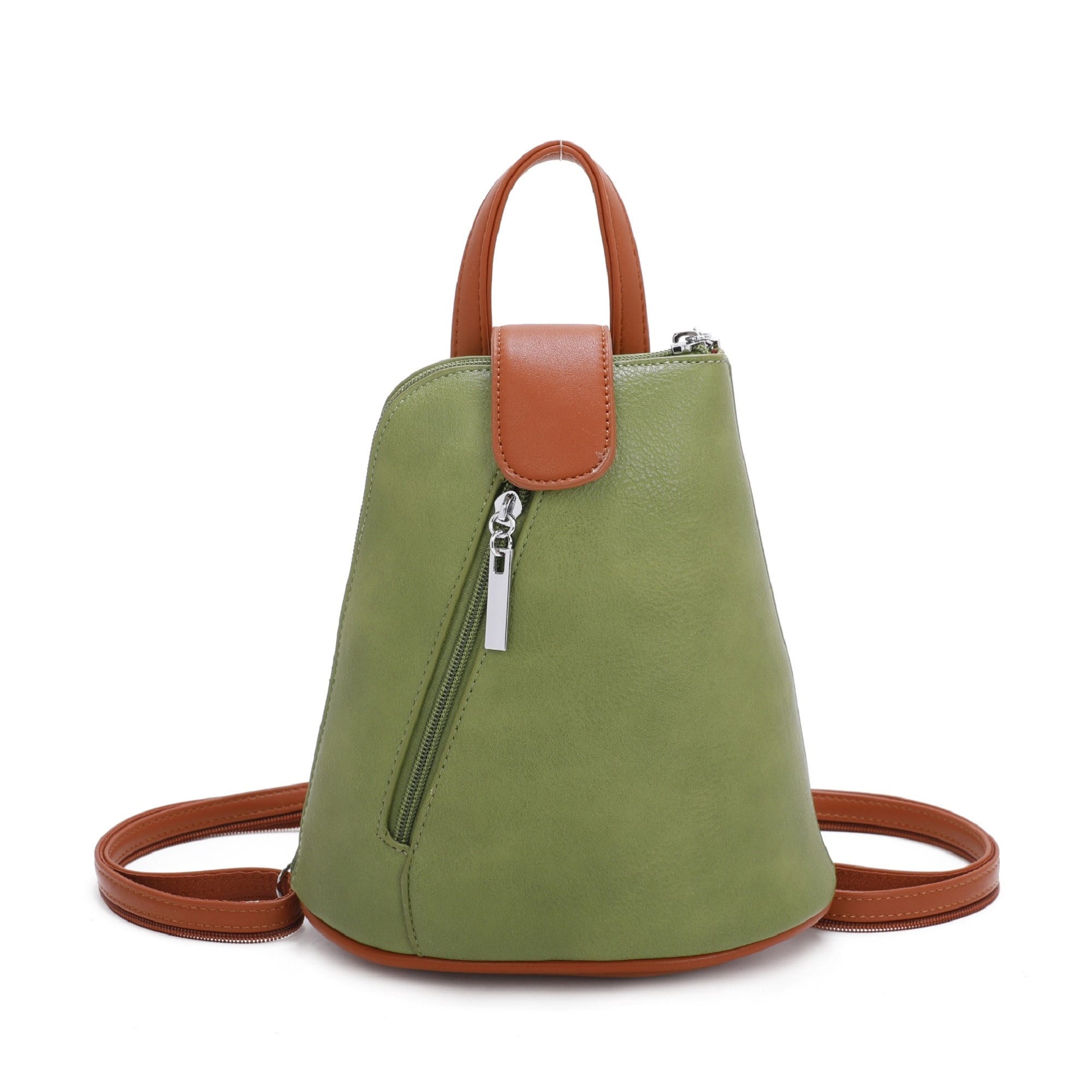 Ladies Small Triangular Flap Zipped Grab Handle Backpack Girls - Etsy