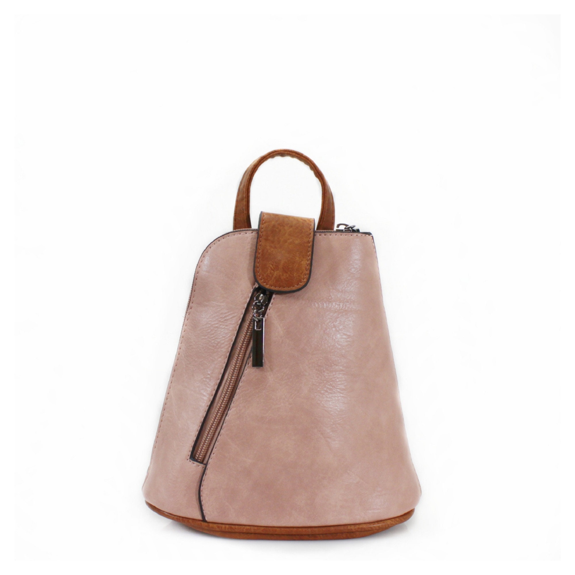 Ladies Small Triangular Flap Zipped Grab Handle Backpack Girls - Etsy