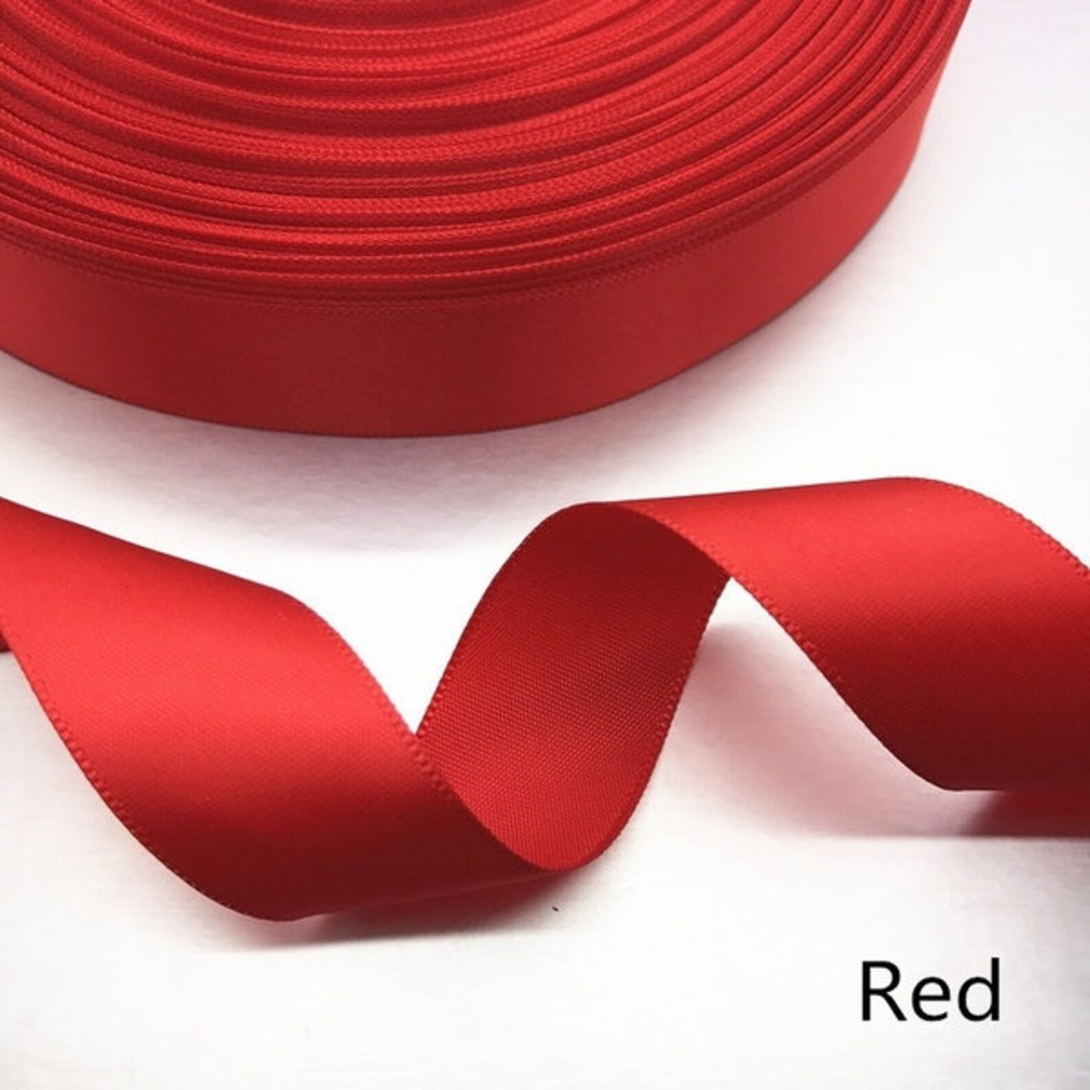Satin Ribbon Red Ribbon Gift Wrap Craft Ribbon Gift Ribbon | Etsy
