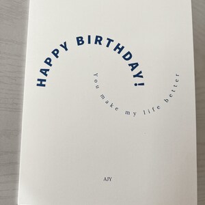 Simple Happy Birthday Card | Blank Inside Card| Cute Modern Happy ...