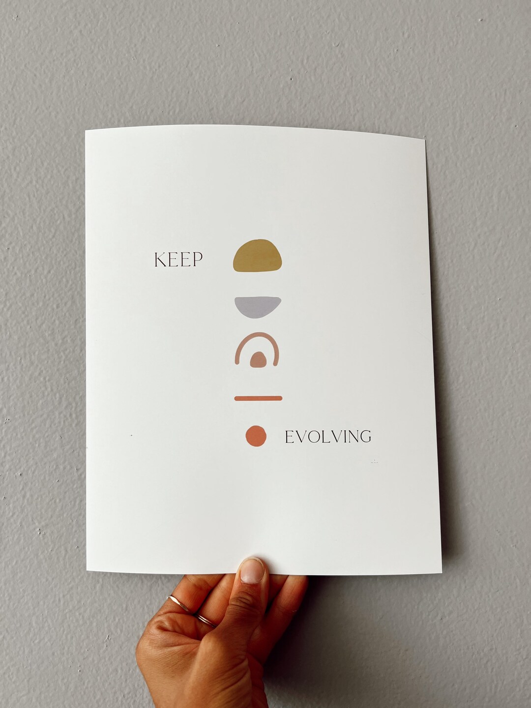 Keep Evolving Wall Art Print 8x10 Print Boho Wall Decor College Dorm ...