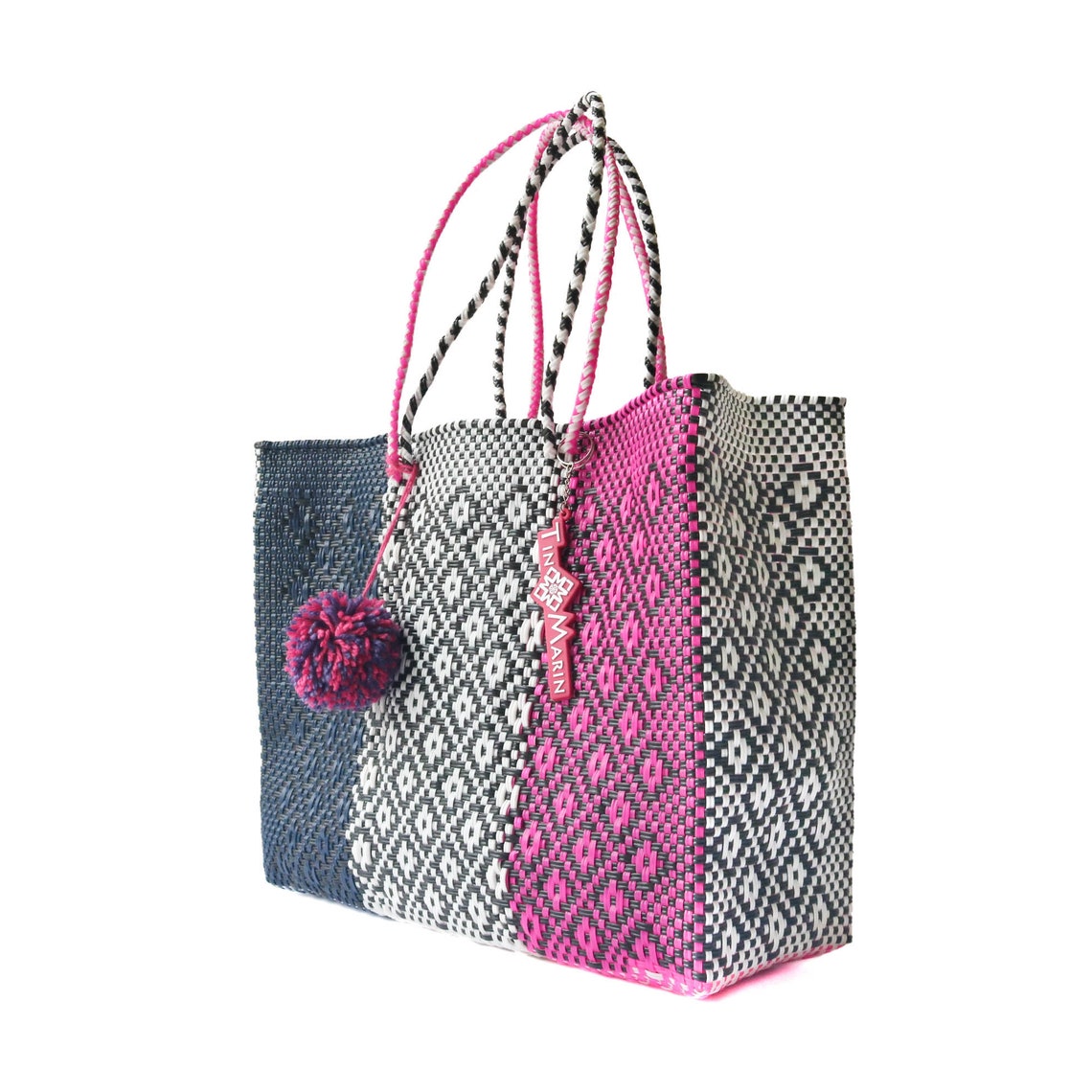 Bloom Woven Super Beach Tote Handwoven Recycled Plastic Tote - Etsy