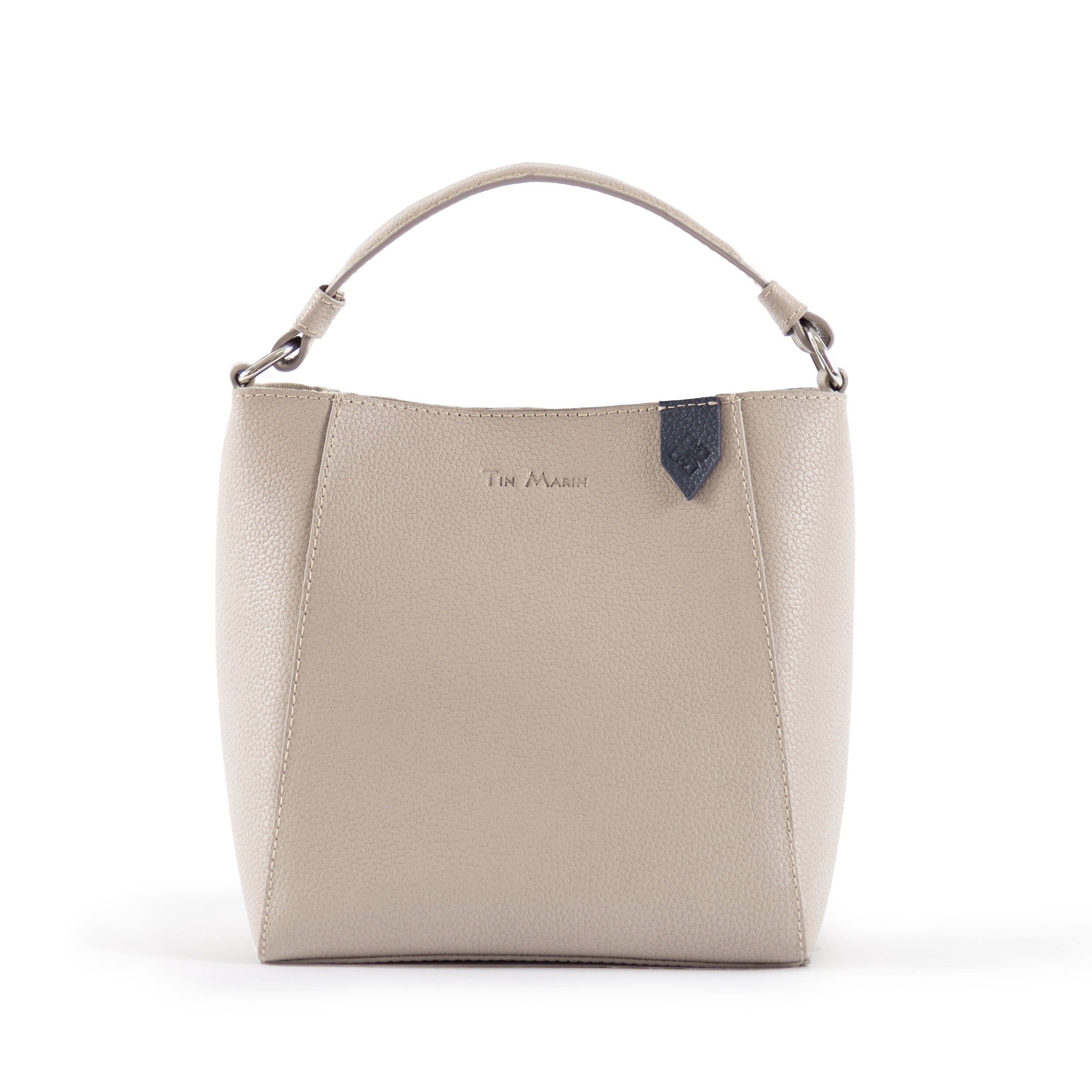 Yaya Leather Bucket Bag - Gray, Handmade Crossbody Purse | Minimalist ...