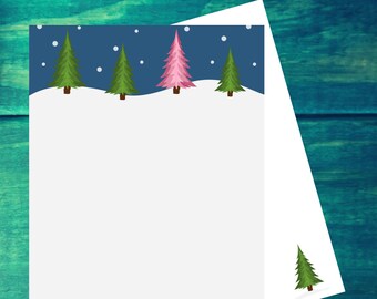 Printable Christmas Stationery Digital Download 2 Pages | Etsy