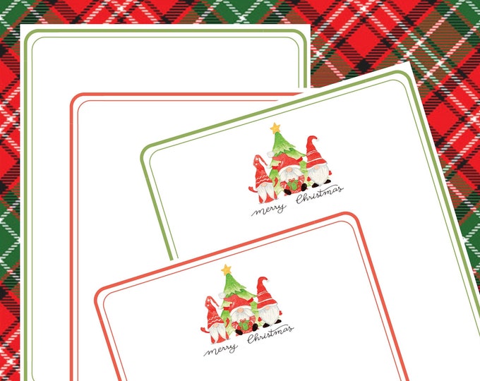 Printable Christmas Stationery Digital Download 2 Pages - Etsy