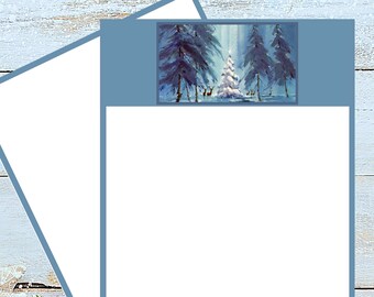 Printable Christmas Stationery Digital Download 2 Pages - Etsy