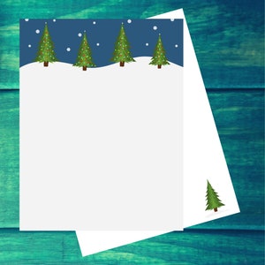 Printable Christmas Stationery Digital Download 2 Pages Instant ...