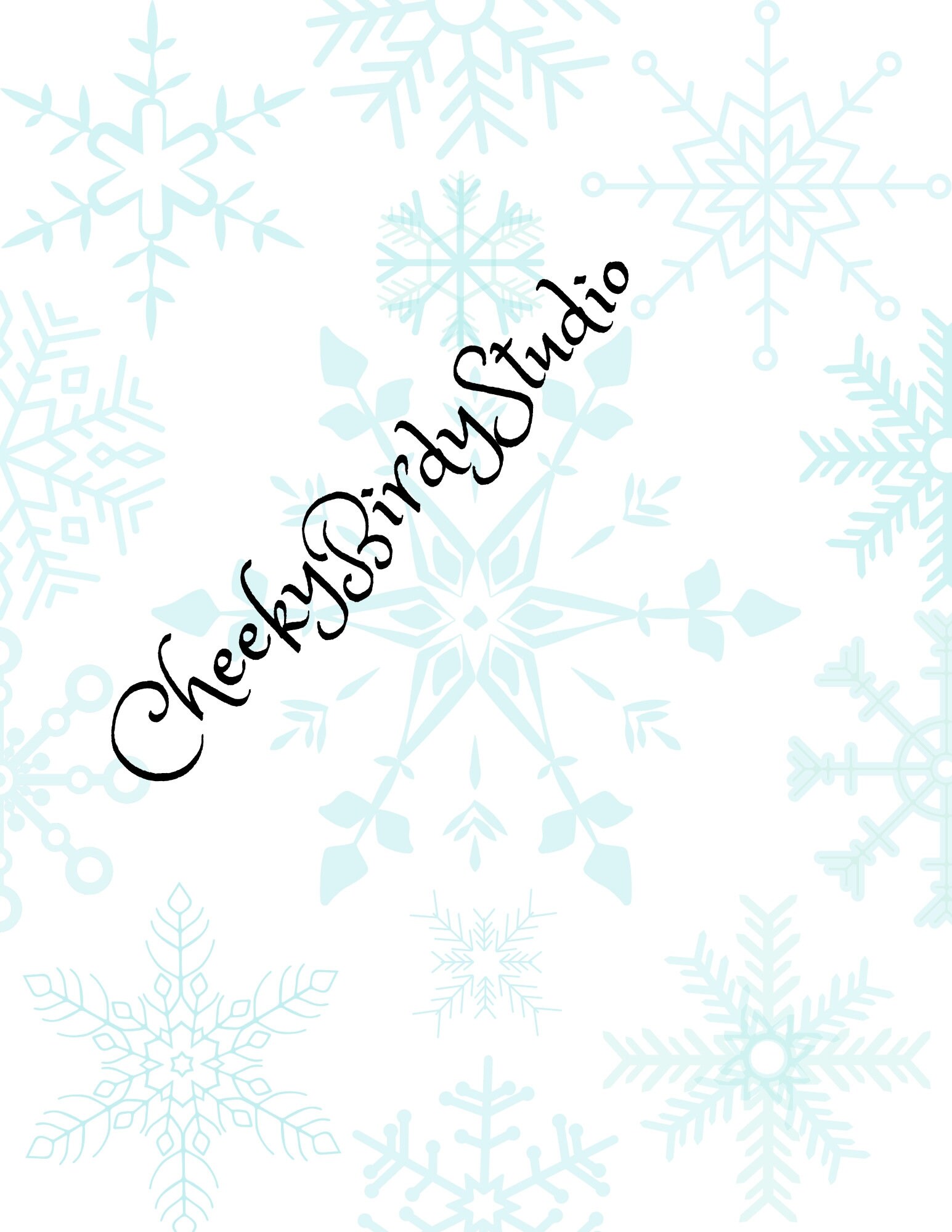 Printable Snowflake Christmas Stationery Digital Download 4 Colors ...