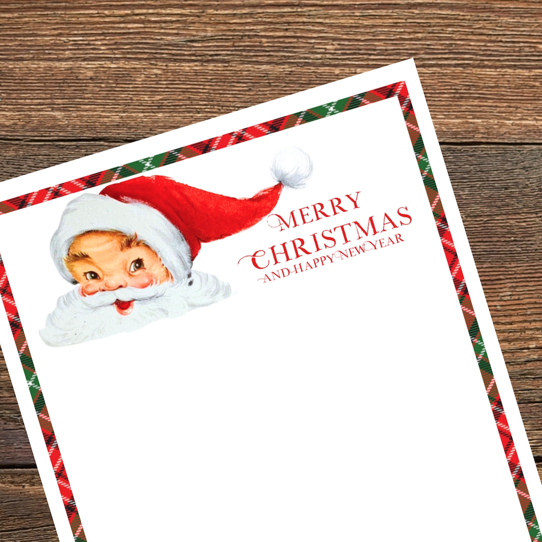 Printable Christmas Stationery Digital Download Instant Editable Merry ...