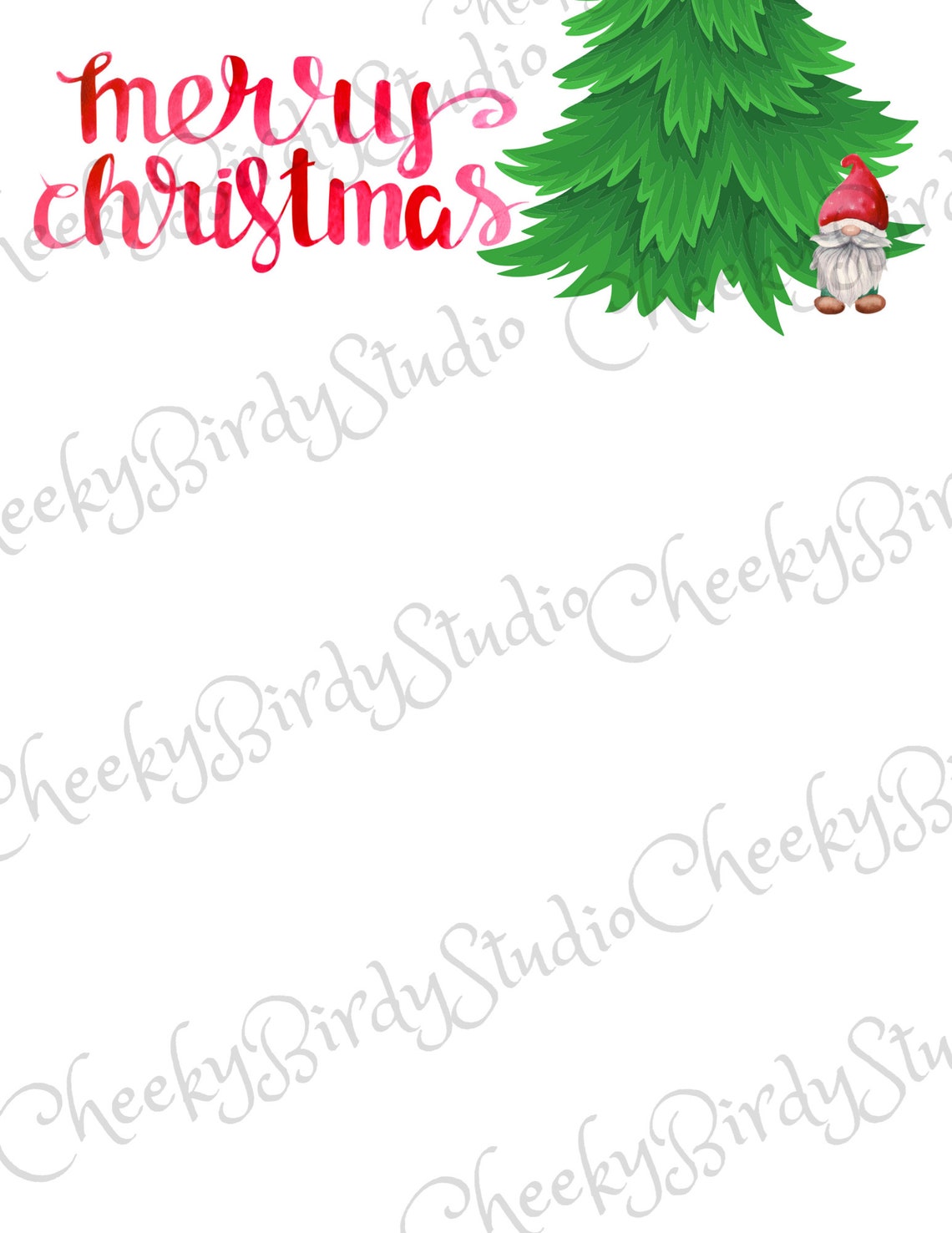 Printable Christmas Stationery Digital Download 2 Pages Instant ...