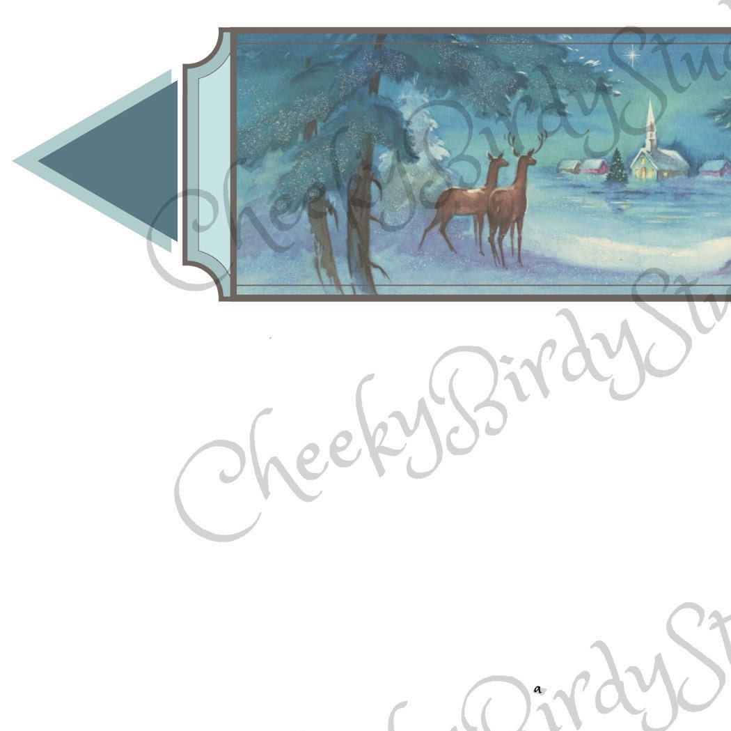 Printable Christmas Stationery Digital Download Instant Blue - Etsy