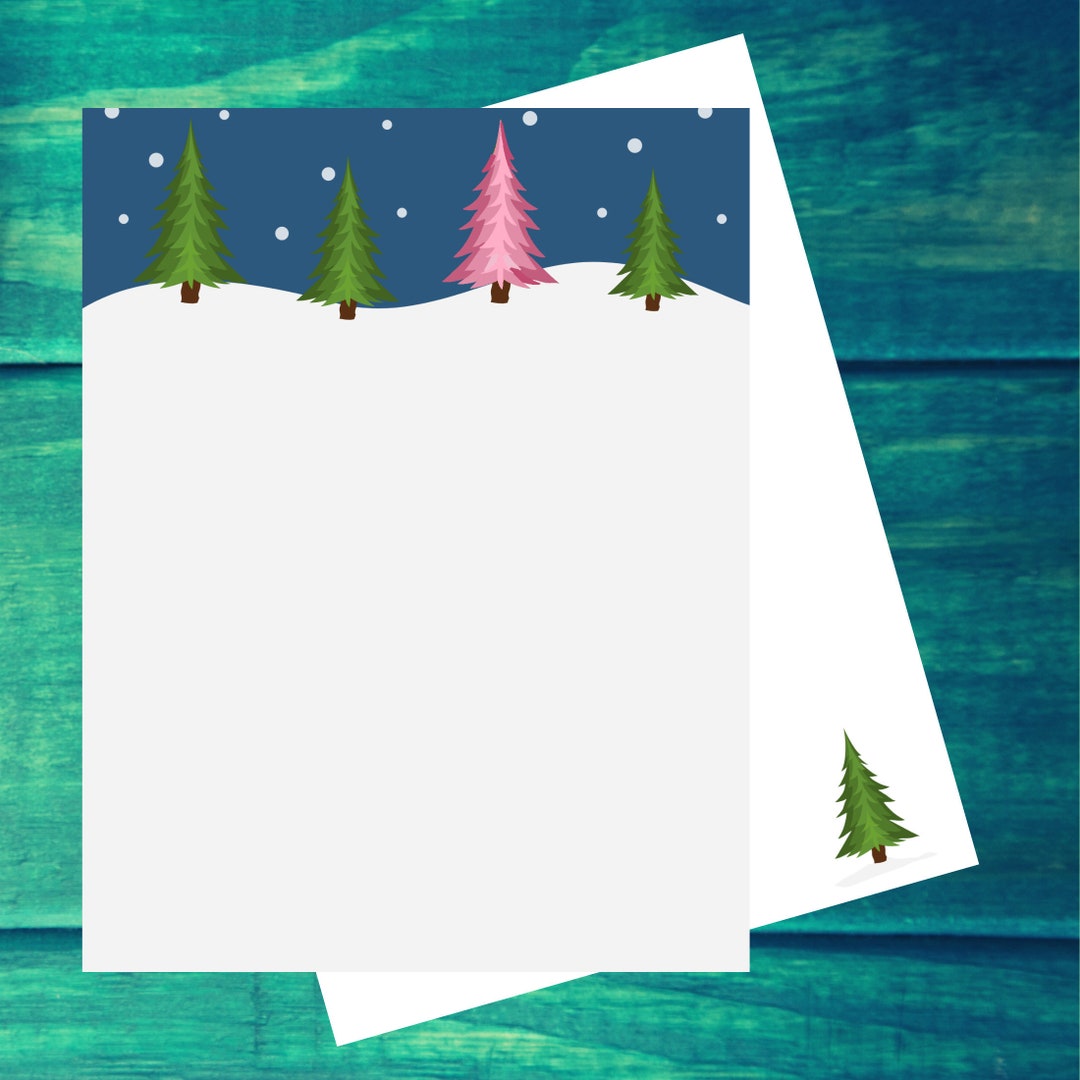 Printable Christmas Stationery Digital Download - 2 Pages Instant ...