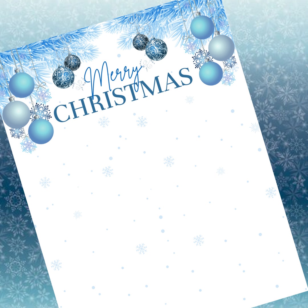 Printable Christmas Stationery Digital Download Instant Editable Merry ...