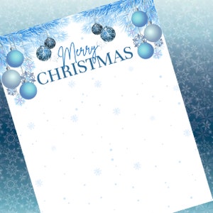 Printable Christmas Stationery Digital Download - Instant Editable ...