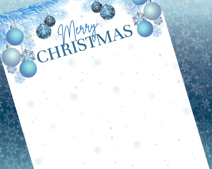 Printable Christmas Stationery Digital Download - Instant Editable ...