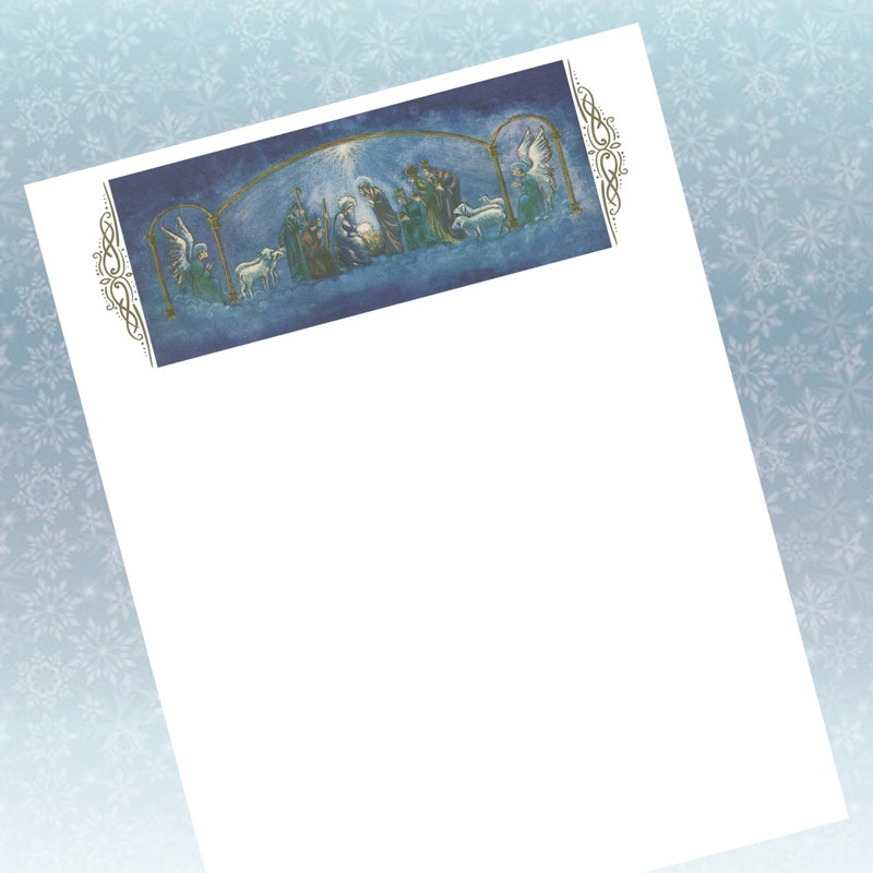 Religious Christmas Letterhead - Etsy