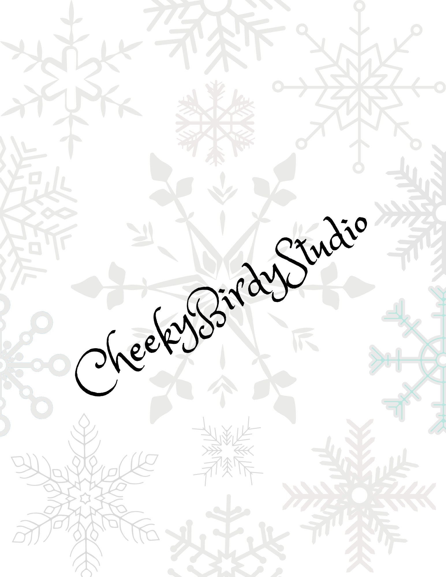 Printable Snowflake Christmas Stationery Digital Download 4 Colors ...