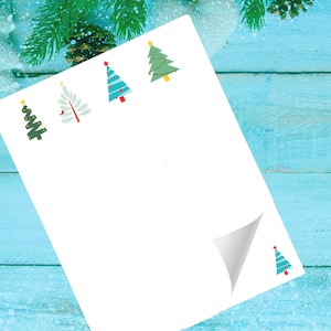 Printable Christmas Stationery Digital Download 2 Pages Instant ...