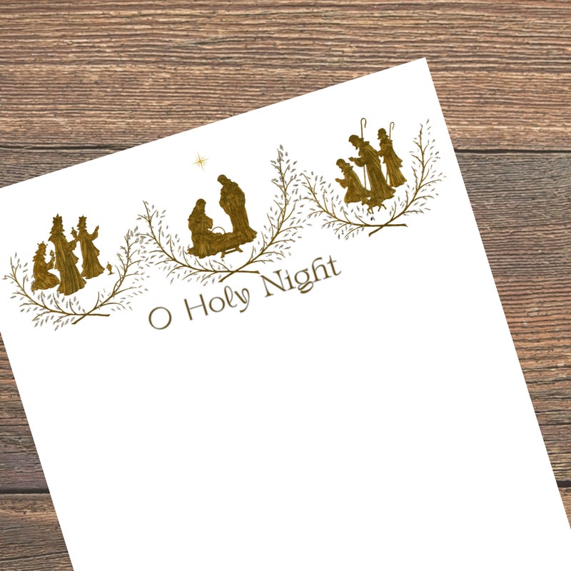 Religious Christmas Letterhead - Etsy