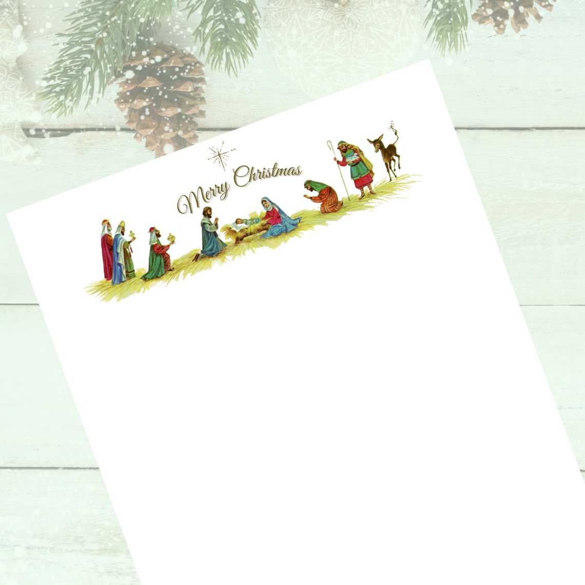 Printable Christmas Stationery Digital Download Instant Editable ...