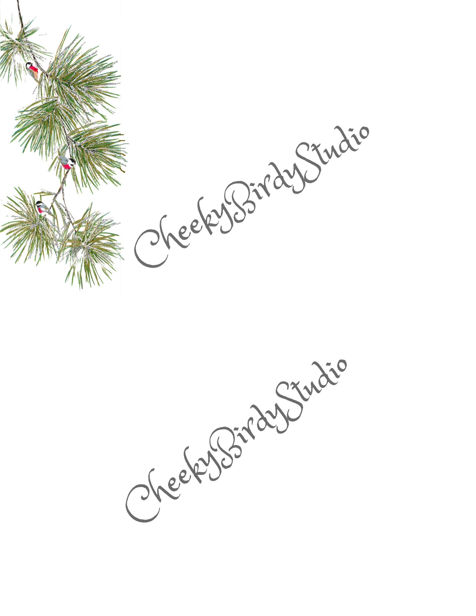 Printable Christmas Stationery Digital Download - 2 Pages Instant ...