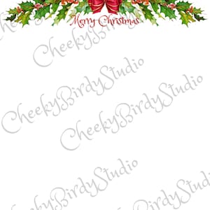 Printable Christmas Stationery Digital Download - Instant Editable ...