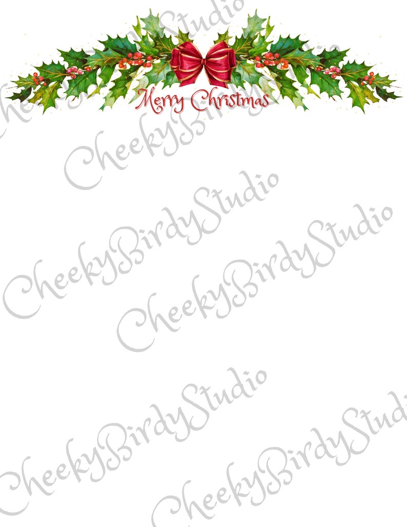 Printable Christmas Stationery Digital Download - Instant Editable ...