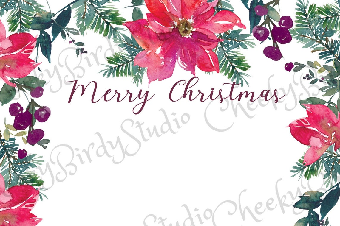 Printable Christmas Stationery Digital Download 2 Pages Instant ...