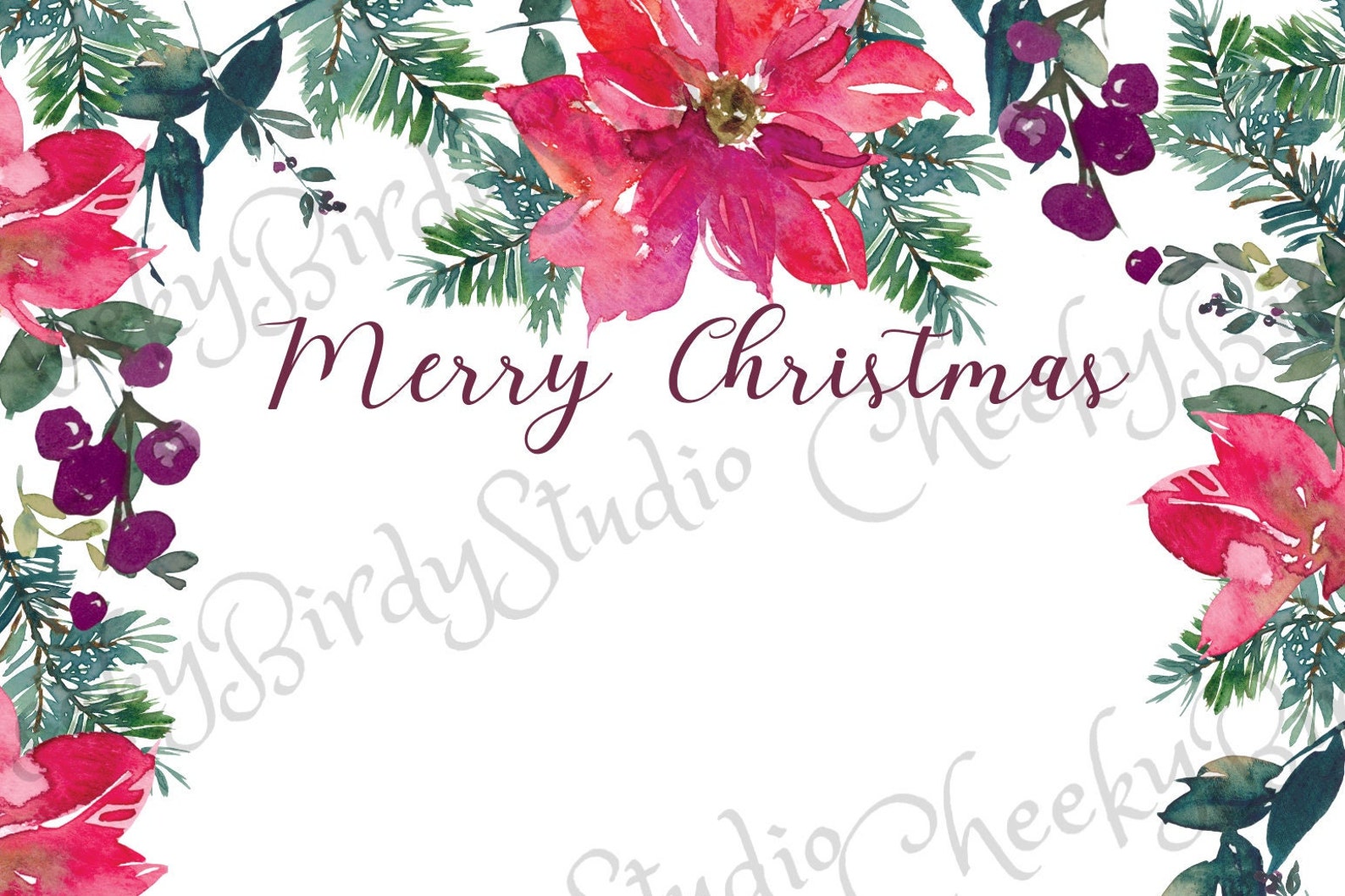 Printable Christmas Stationery Digital Download 2 Pages Instant ...