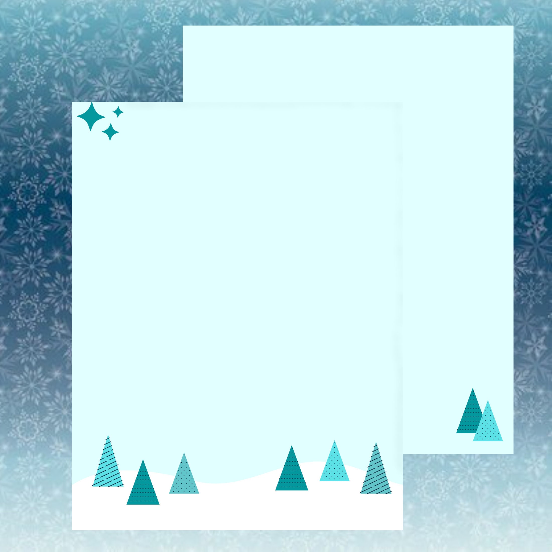 Printable Christmas Stationery Digital Download 2 Pages - Etsy