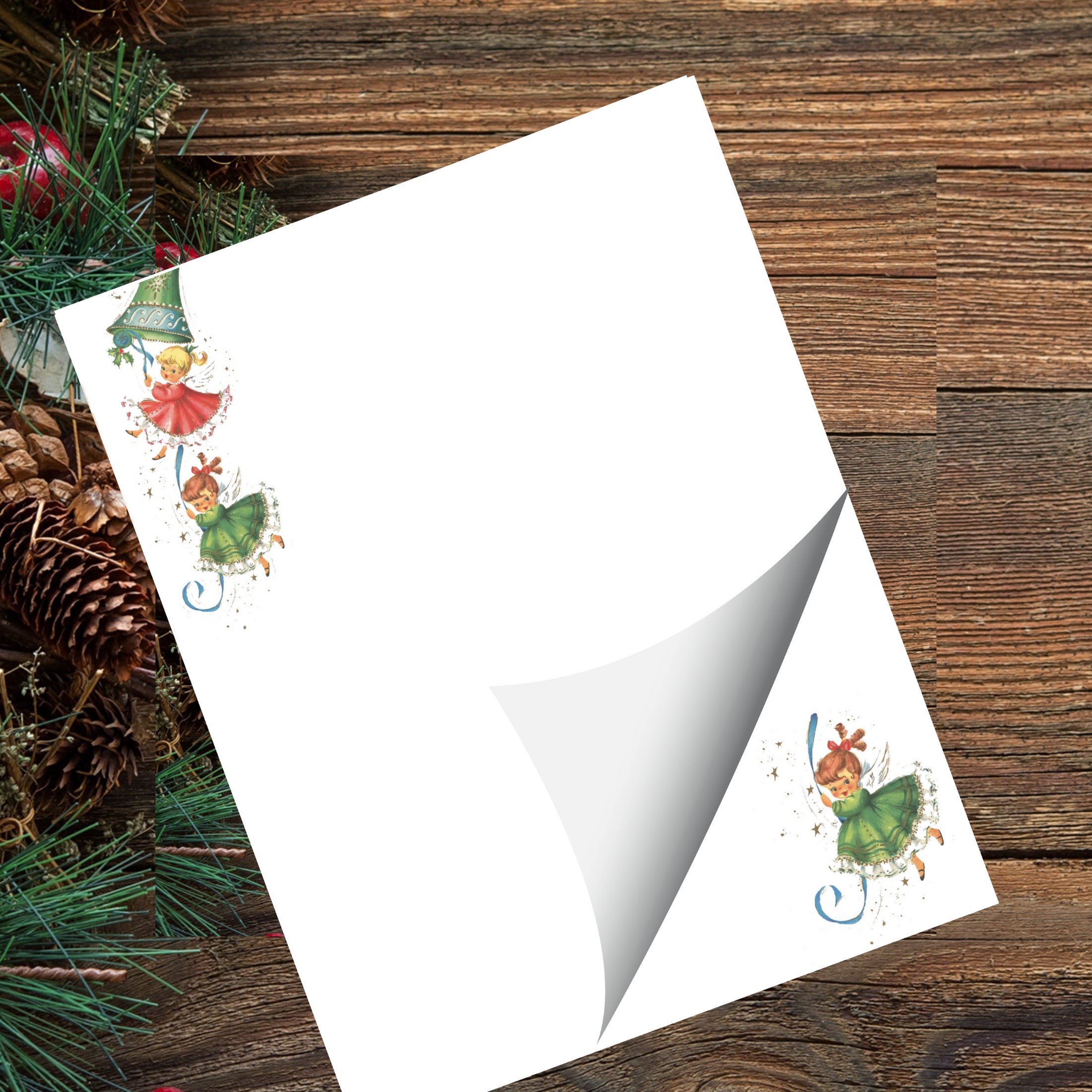 Printable Christmas Stationery Digital Download 2 Pages - Etsy