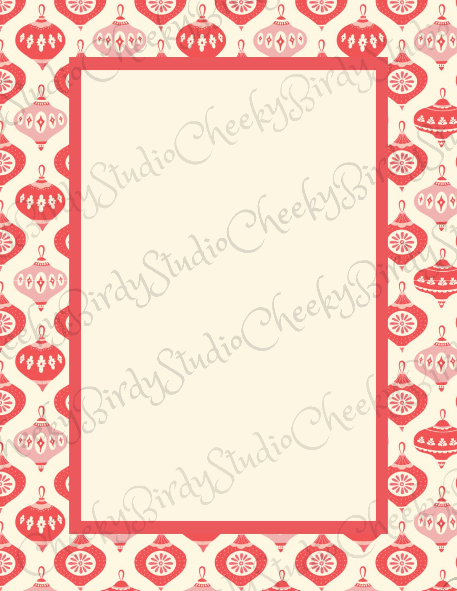 Printable Christmas Stationery Digital Download Instant Editable Old ...