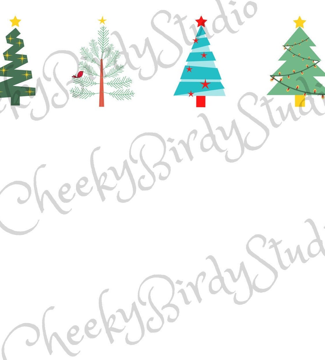 Printable Christmas Stationery Digital Download 2 Pages Instant ...