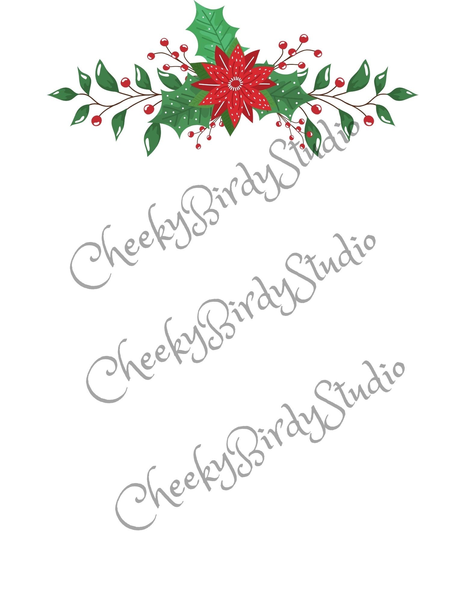 Printable Christmas Stationery Digital Download 2 Pages Instant ...