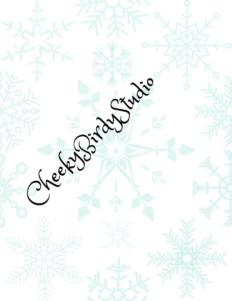 Printable Snowflake Christmas Stationery Digital Download 4 Colors ...