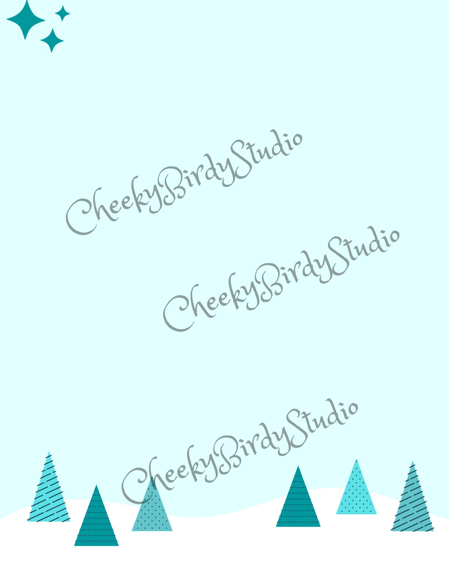 Printable Christmas Stationery Digital Download 2 Pages - Etsy