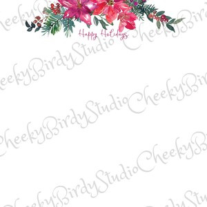 Printable Christmas Stationery Digital Download 3 Pages Instant ...