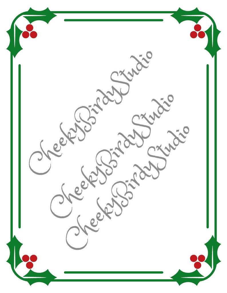 Printable Christmas Stationery Digital Download - 3 Editable Colors ...