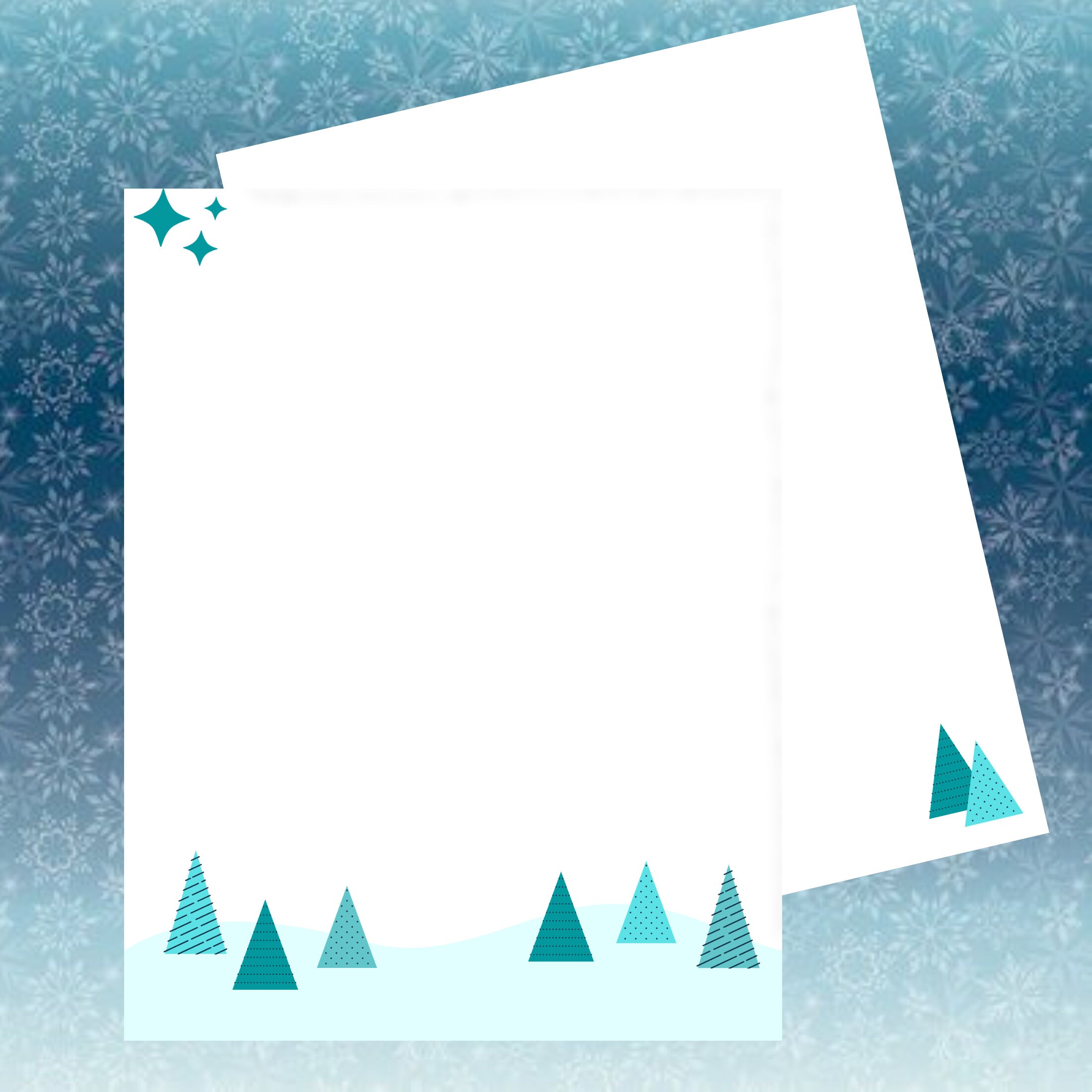 Printable Christmas Stationery Digital Download 2 Pages - Etsy