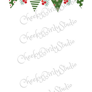 Printable Christmas Stationery Digital Download - Instant Editable Red ...