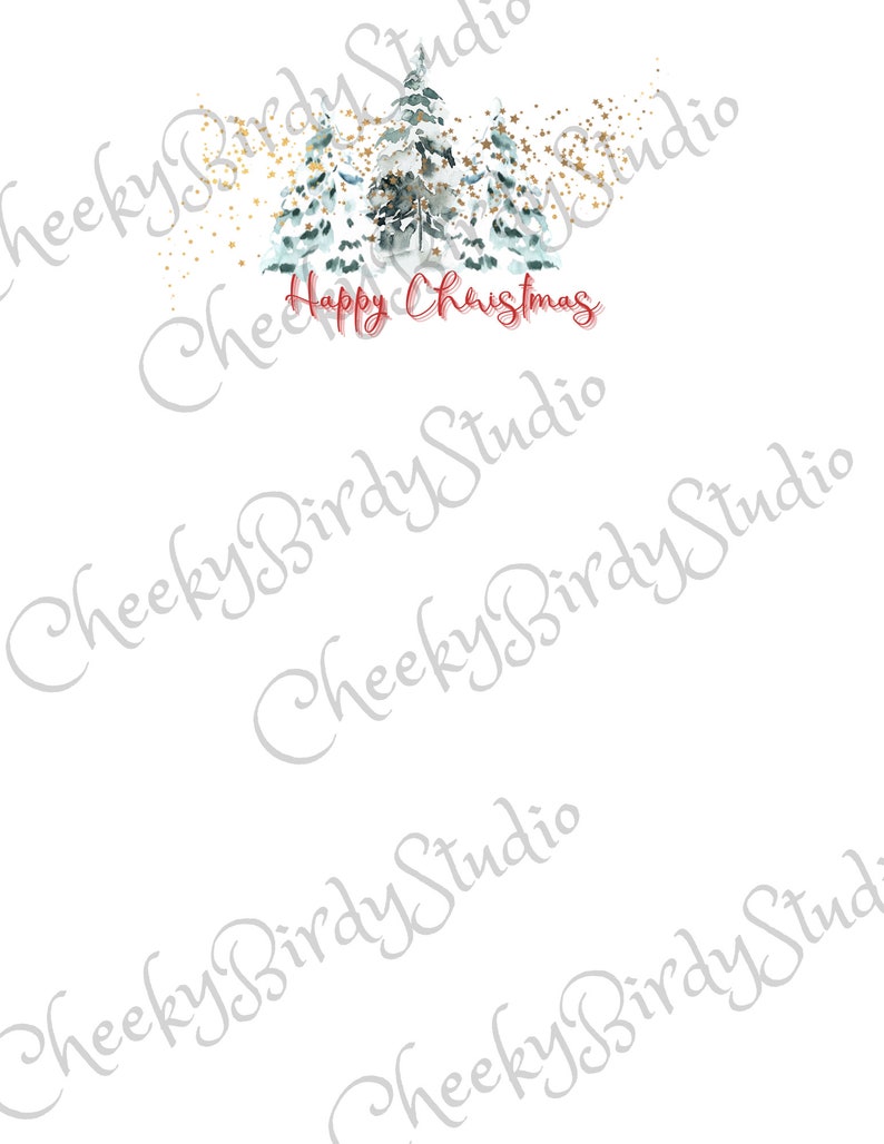 Printable Christmas Stationery Digital Download - 8.5x11 Instant ...