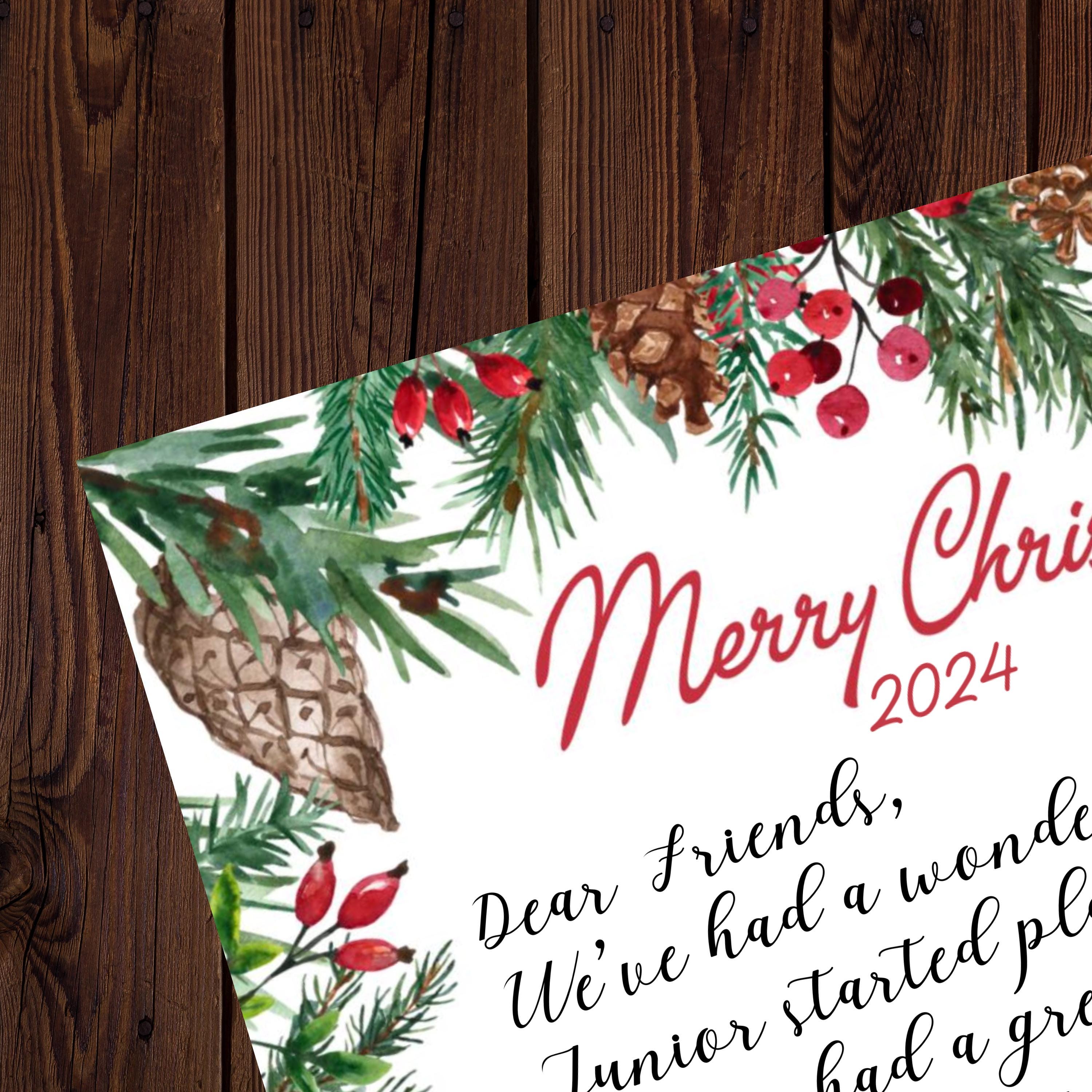 Printable 2024 Christmas Stationery Digital Download 2 Pages Instant ...